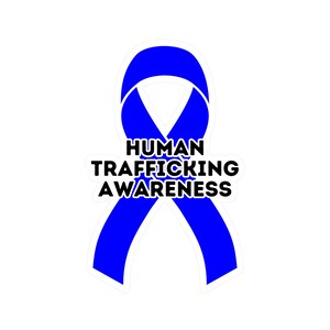 Human Trafficking Awareness Blue Ribbon Vinyl Decal - Etsy