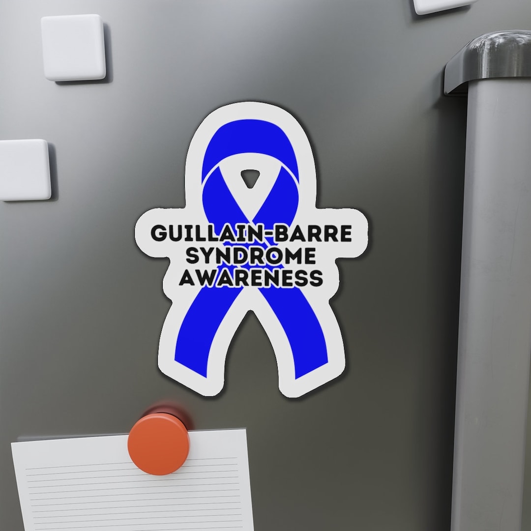 Guillain-barre Syndrome Awareness Ribbon Magnet, Blue Ribbon Car Magnet ...