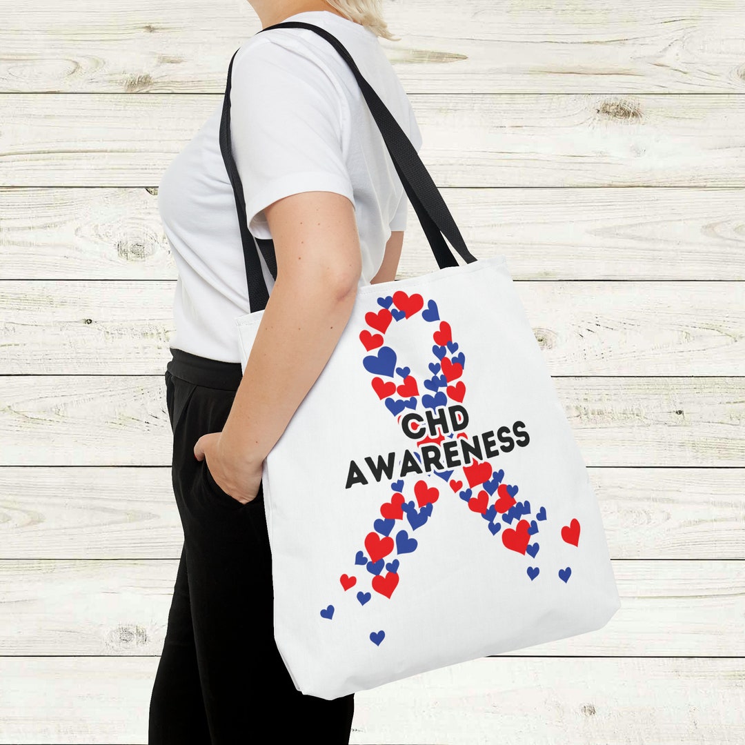 CHD Awareness Tote Bag, Congenital Heart Defects Warrior Hospital Bag ...