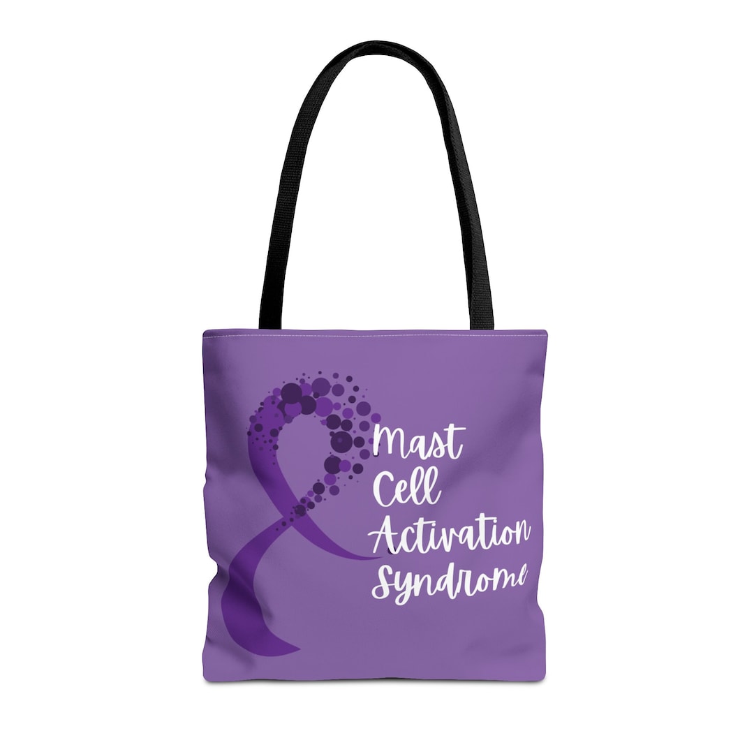 MCAS Awareness Purple Tote Bag, Mast Cell Activation Syndrome Warrior ...
