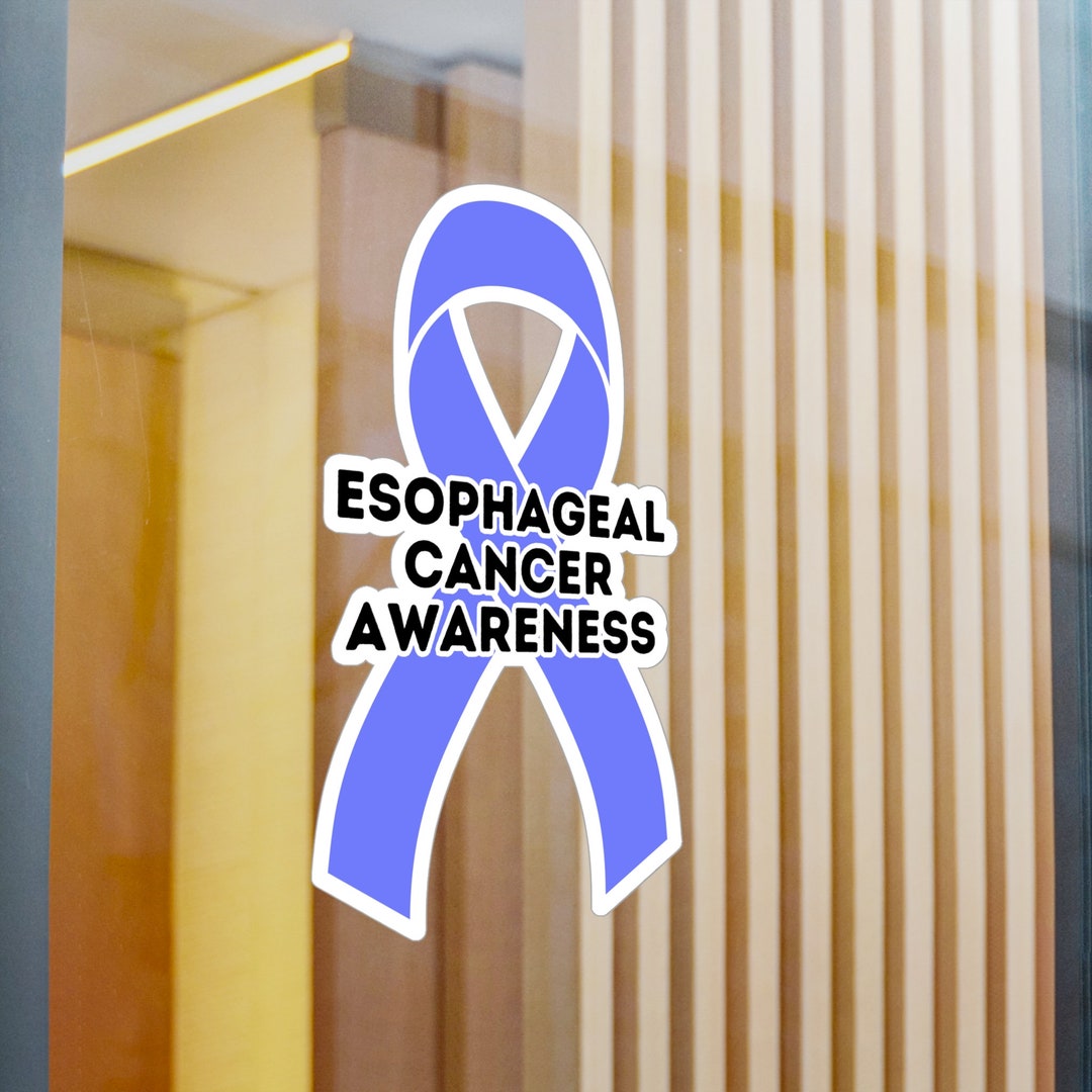Esophageal Cancer Awareness Ribbon Vinyl Decal, Periwinkle Ribbon Car ...