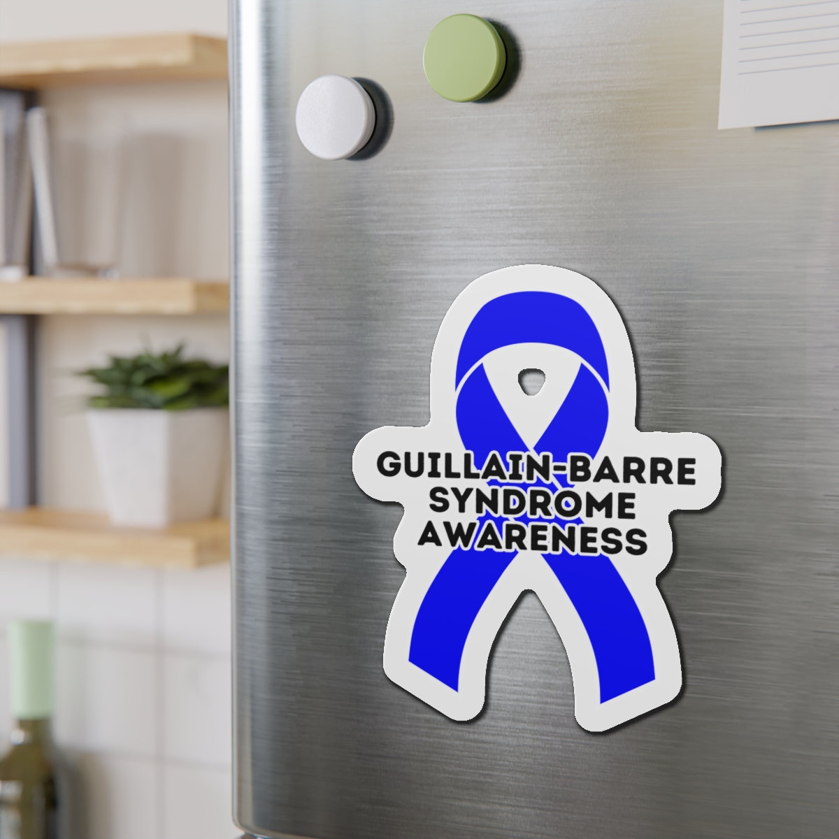 Guillain-barre Syndrome Awareness Ribbon Magnet, Blue Ribbon Car Magnet ...