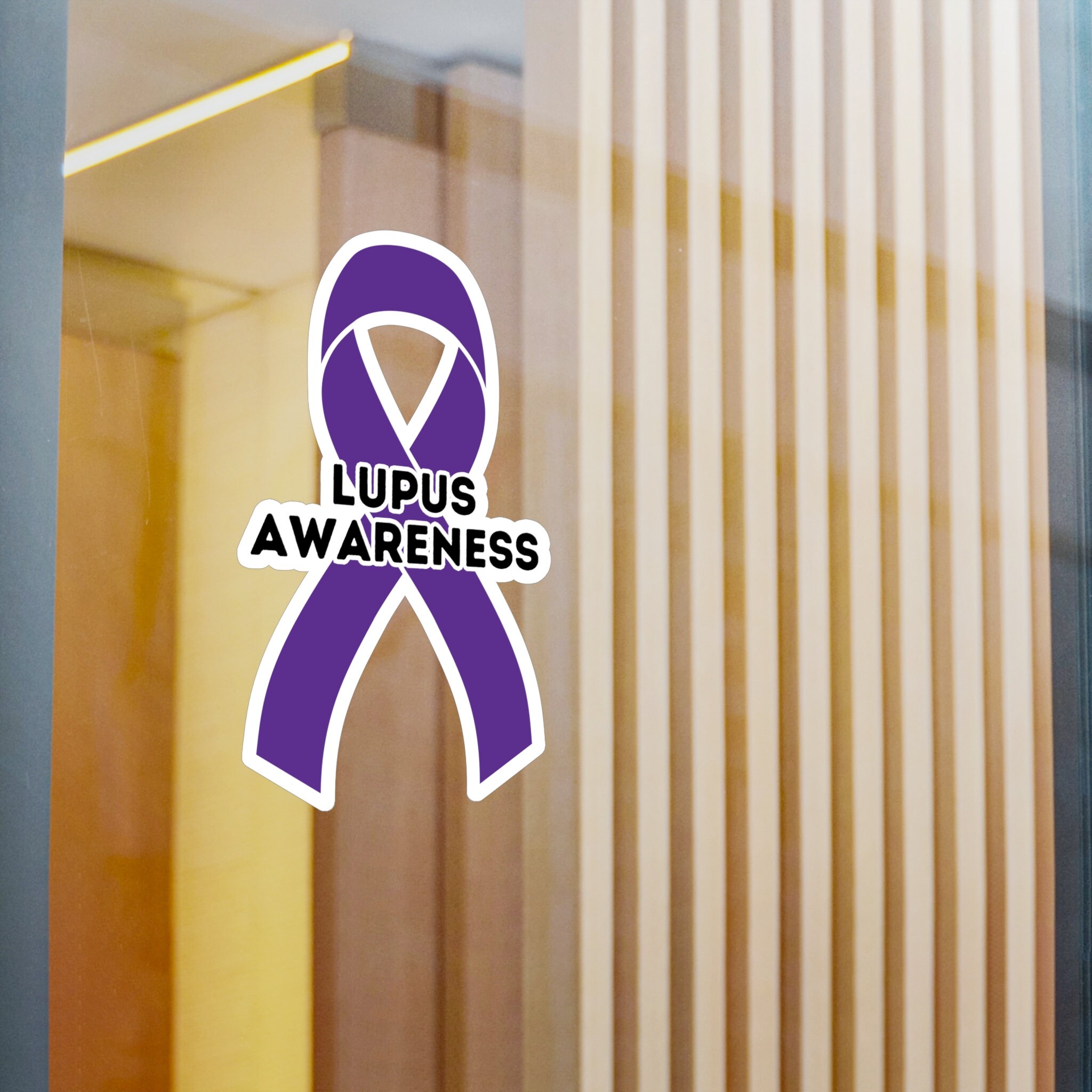 Lupus Awareness Ribbon Vinyl Decal Purple Awareness Ribbon - Etsy