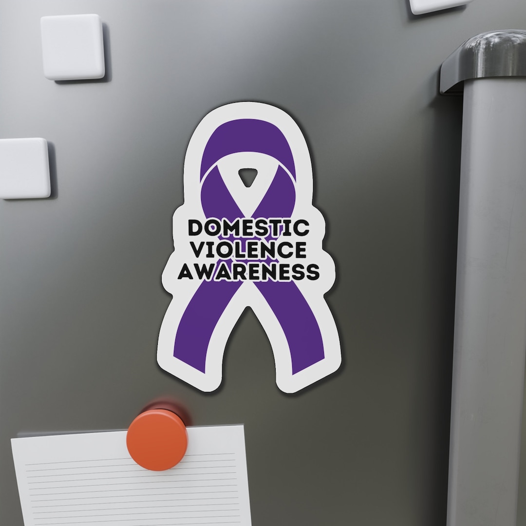 Domestic Violence Awareness Ribbon Magnet, Purple Ribbon, Domestic ...
