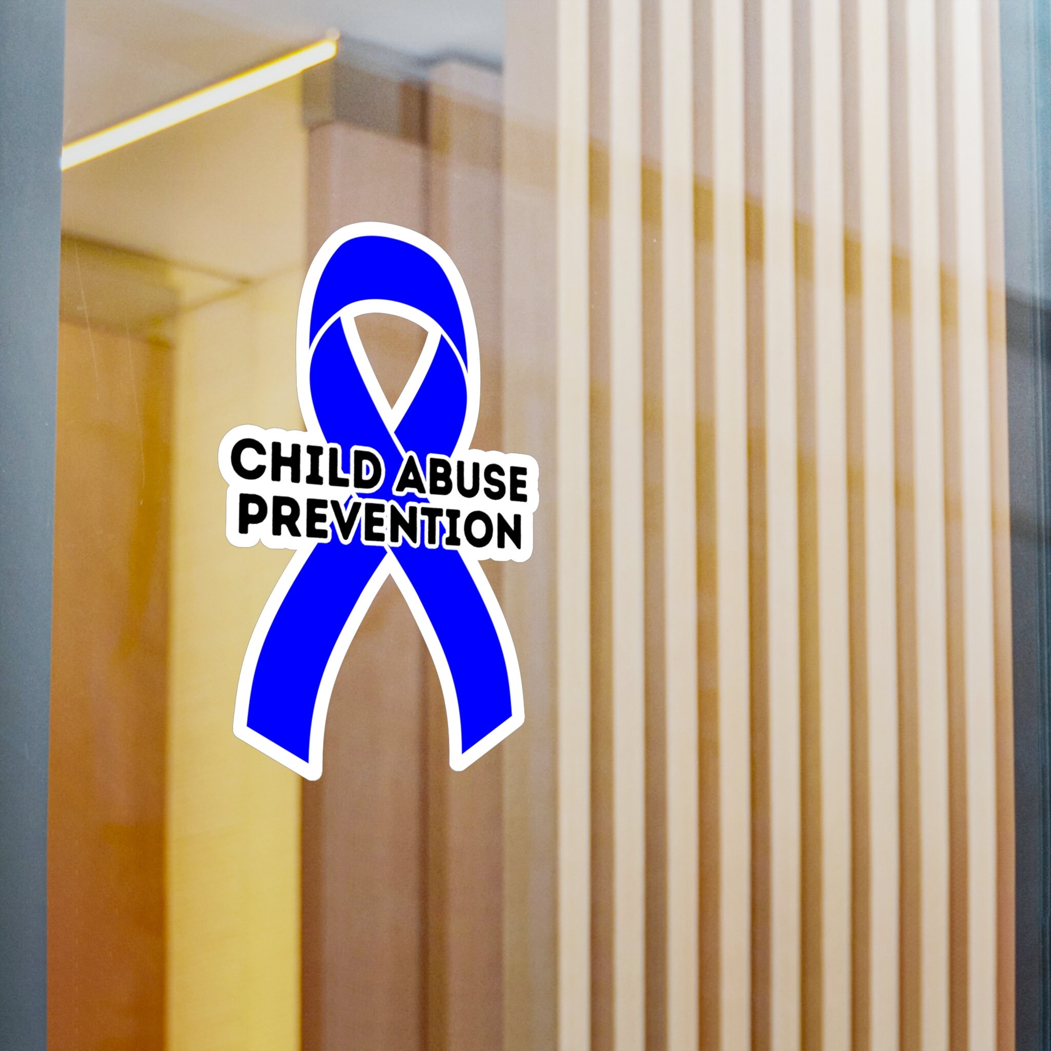 Child Abuse Awareness Ribbon Vinyl Decal Blue Ribbon Child - Etsy
