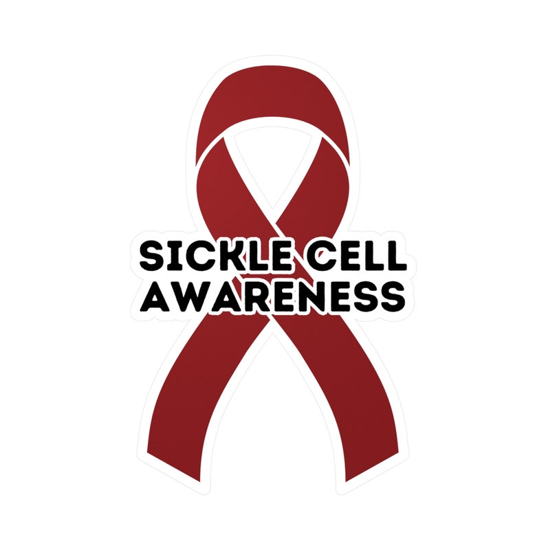 Sickle Cell Awareness Ribbon Vinyl Decal Burgundy Awareness - Etsy