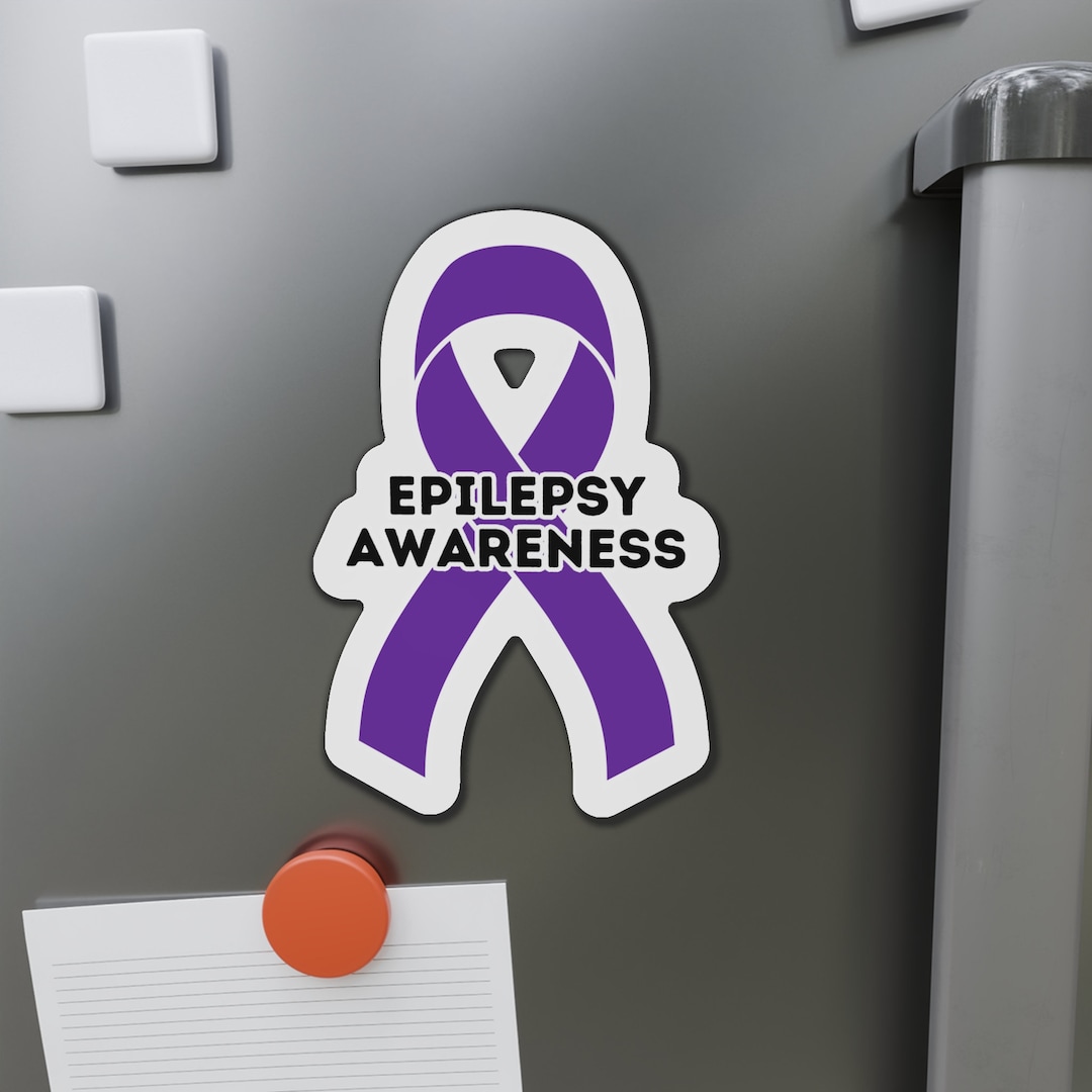 Epilepsy Awareness Ribbon Magnet, Purple Ribbon, Epilepsy Awareness ...