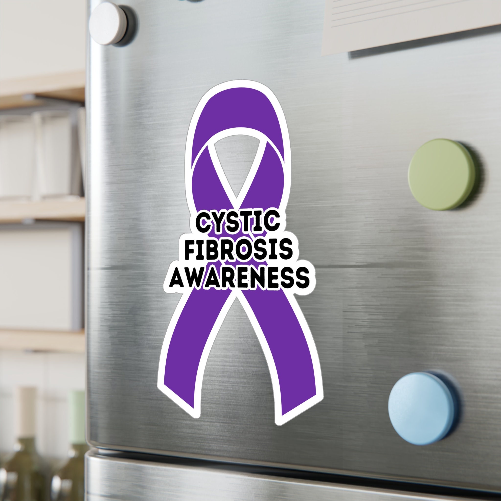 Cystic Fibrosis Awareness Ribbon Vinyl Decal, Purple Ribbon Sticker - Etsy