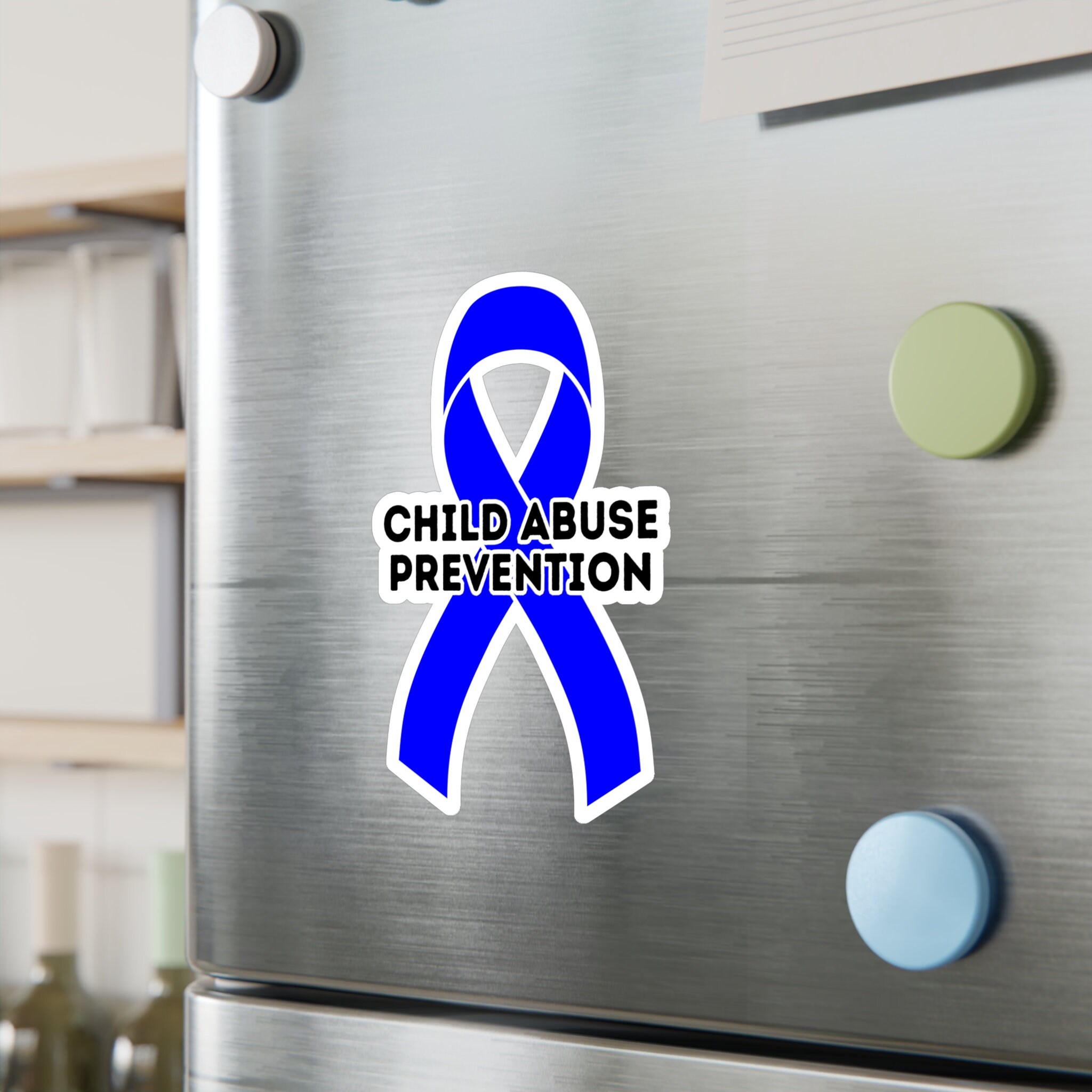 Child Abuse Awareness Ribbon Vinyl Decal Blue Ribbon Child - Etsy