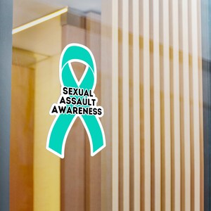 Sexual Assault Awareness Ribbon Vinyl Decal, Teal Ribbon Car Decal - Etsy