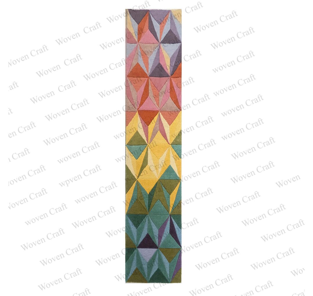 Rainbow Art Wooven Craft Arrow Modern Style Handmade Tufted ...