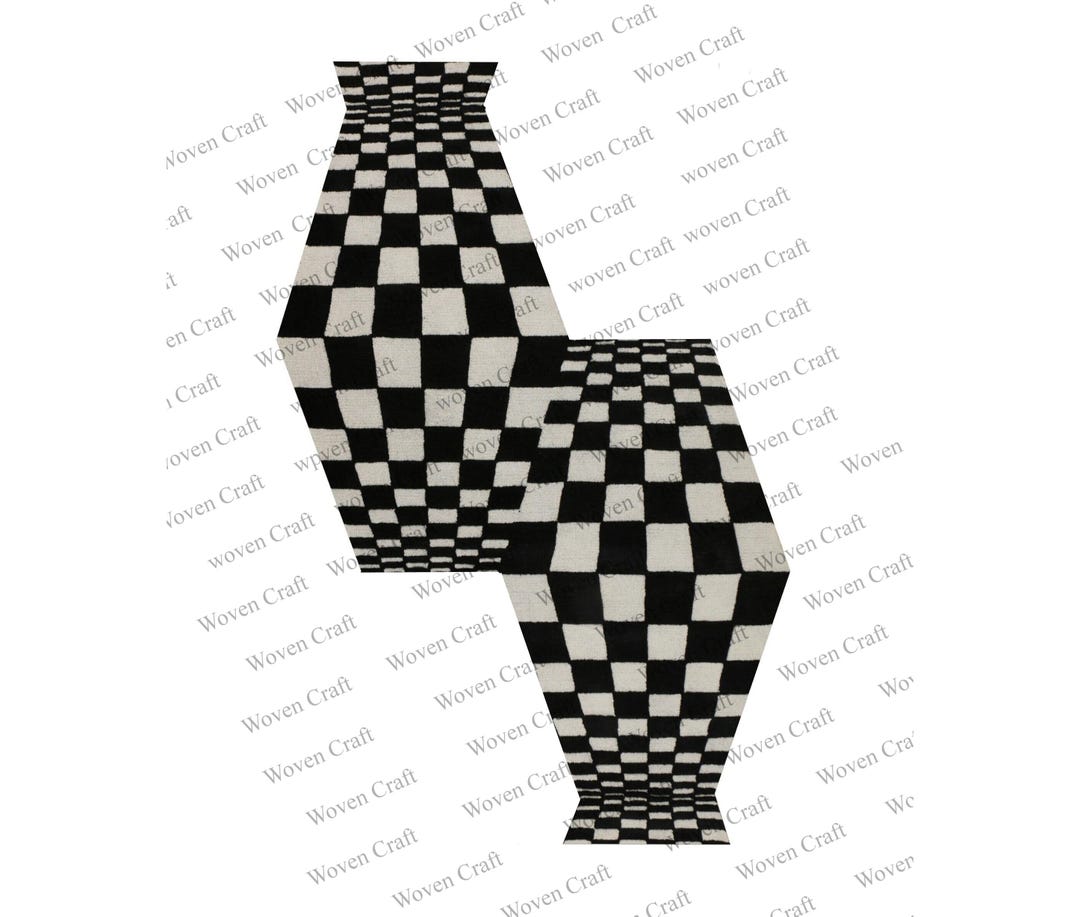 Loop Cut Checkers Area Rug Modern Nature Inspired Design Soft & Stylish ...
