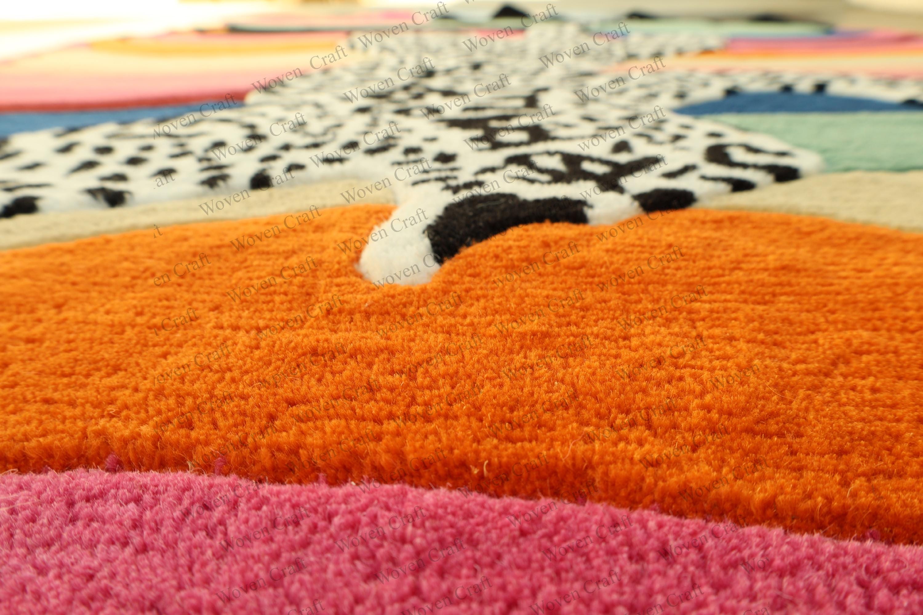 Melting Leopard Wool Rug: Irregular Psychedelic Design - Etsy