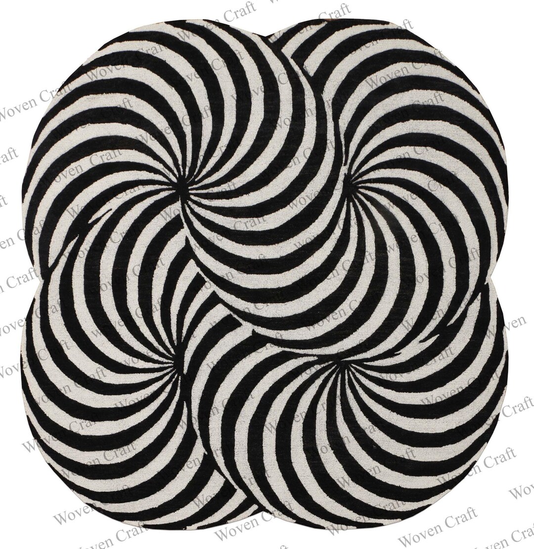 Optical Illusion Wool Rug: Hand-tufted Hexagon Area Rug - Etsy