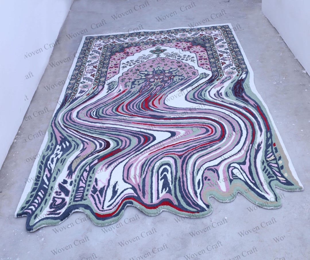 Melted RUG, Best Tufted White Rug for Your Living Room, Handmade From ...