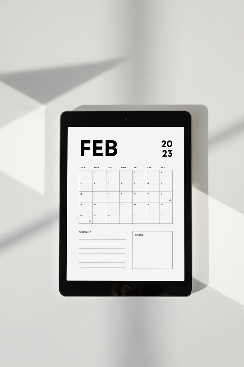 2023 Printable Monthly Calendar, Monthly Planner, Printable PDF, US ...