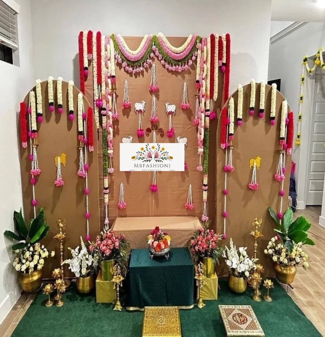 Complete Pichwai Theme Backdrop Set for Housewarming Decor/pooja ...