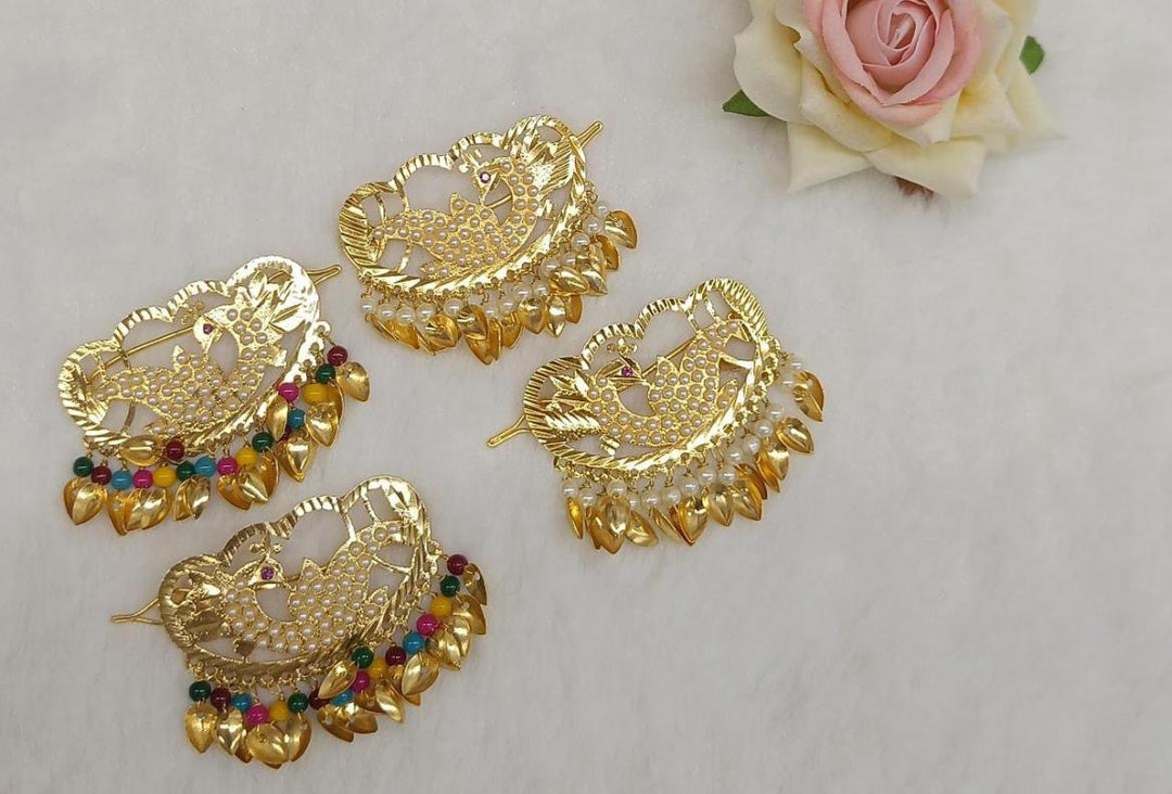 Indian Gold Hair Jewellery Punjabi Gold Hair Jewellery - Etsy