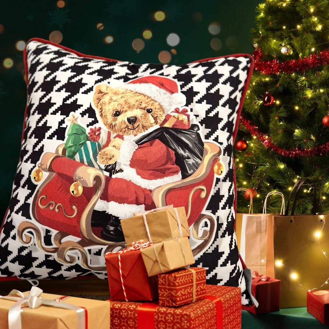 Santa Claus Pillow Cover Father Christmas Cushion Cover Noel - Etsy