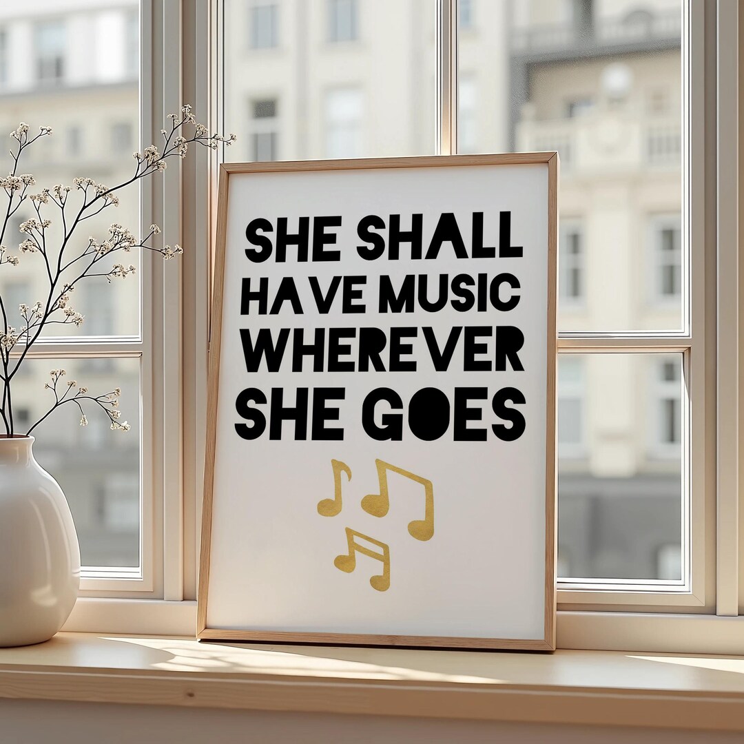 Inspirational Music Quote Poster – Minimalist Wall Art - Etsy