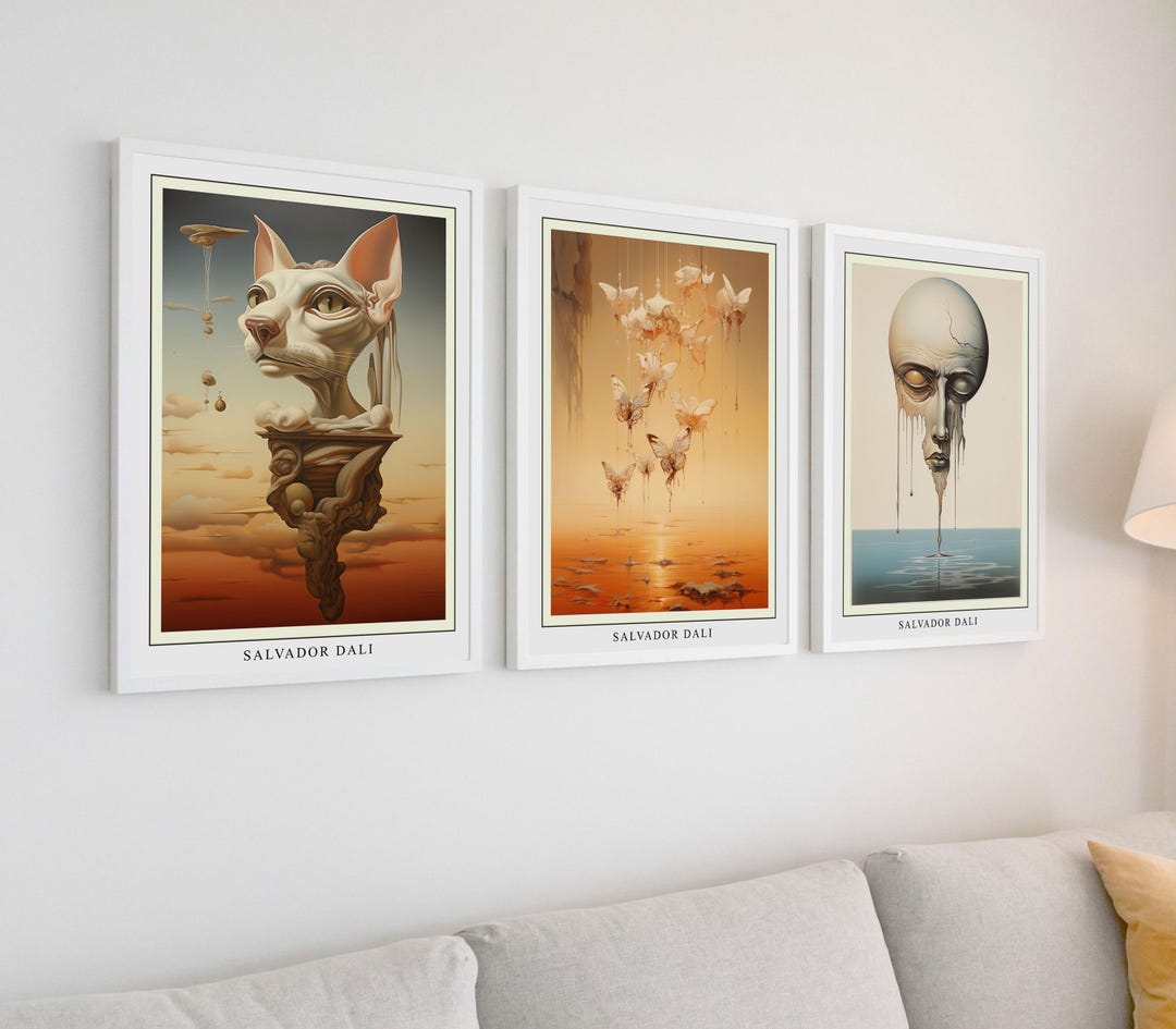 Salvador Dali Poster Set Salvador Dali Wall Art Salvador Dali ...