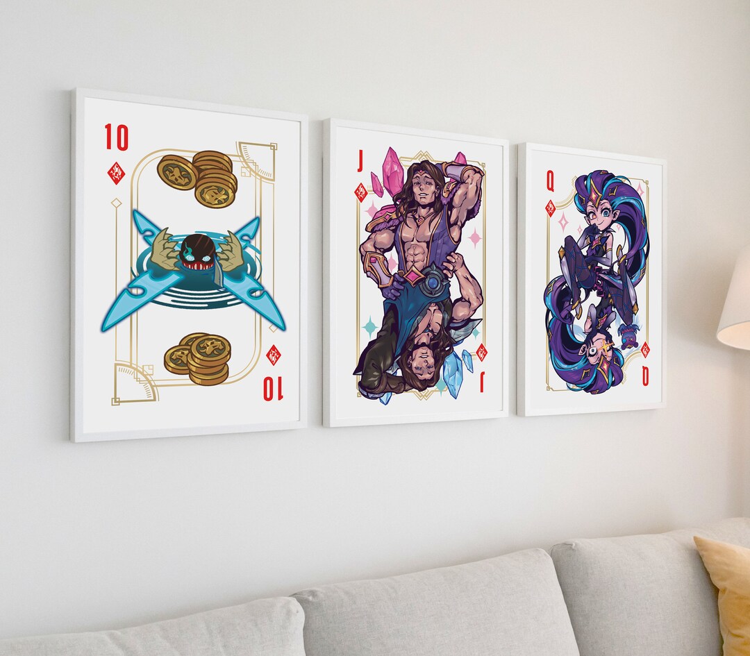 League of Legends Playing Card Posters,league of Legends Poster,league ...