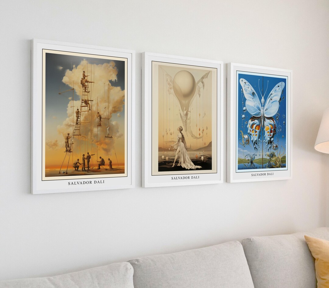 Salvador Dali Poster Set Salvador Dali Exhibition Print Salvador Dali ...