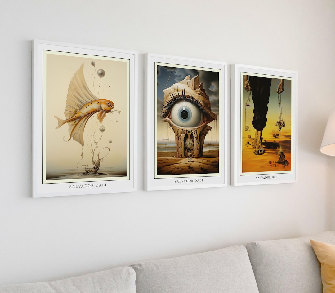Salvador Dali Poster Set Salvador Dali Wall Art Salvador Dali ...