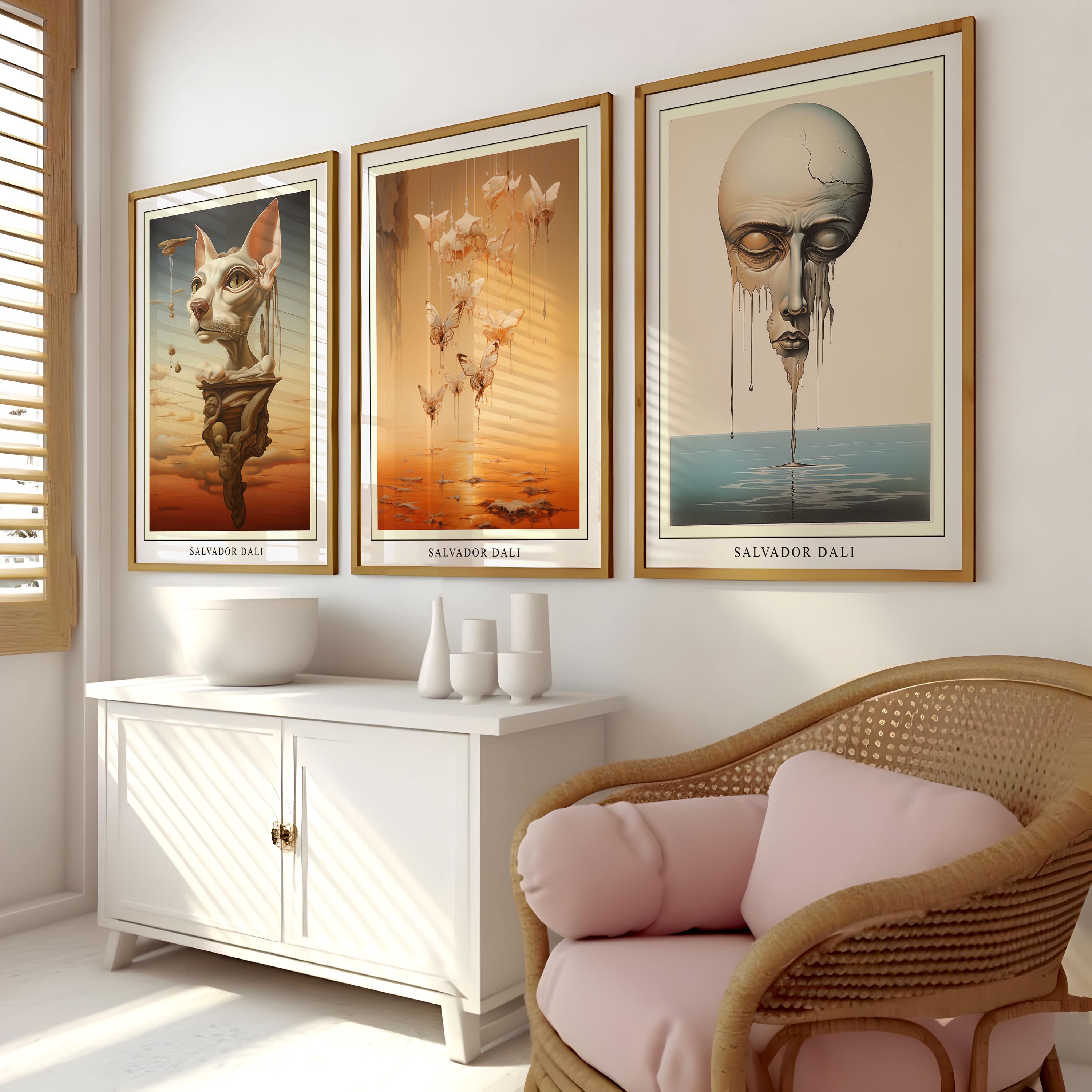 Salvador Dali Poster Set Salvador Dali Wall Art Salvador Dali ...