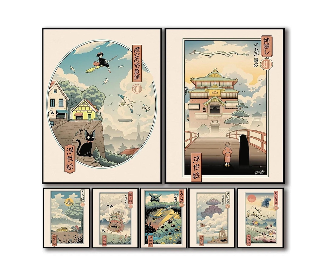 Studio Ghibli Poster Set : Exclusive 7 Modals - Etsy