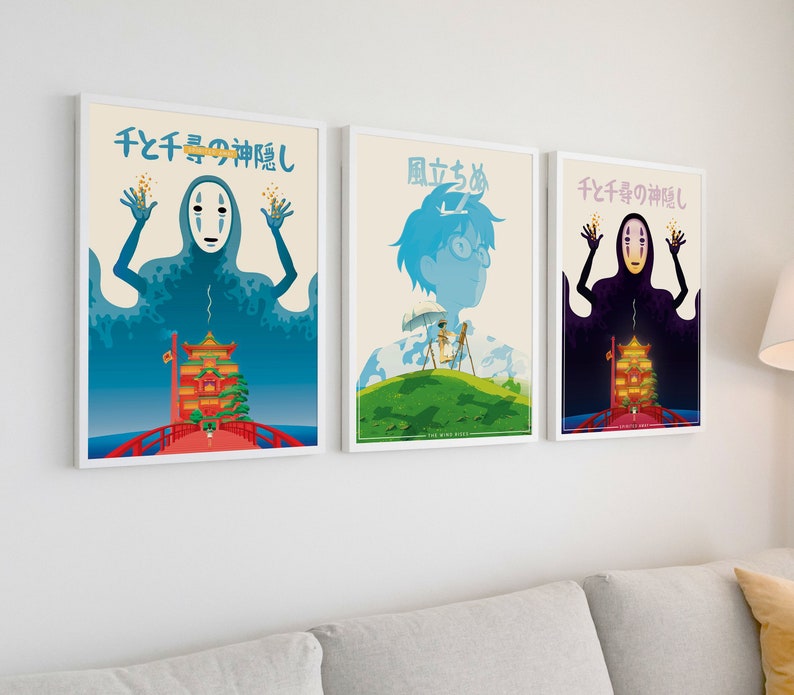 Studio Ghibli Poster Sets Spirited Away Poster the Wind Rises Poster ...