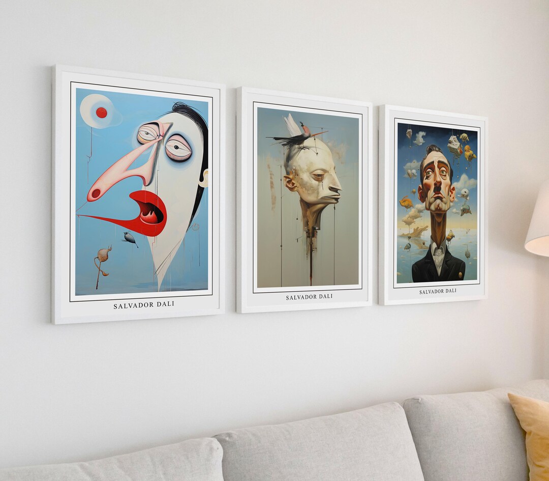 Salvador Dali Poster Set Salvador Dali Wall Art Famous Artist Prints ...