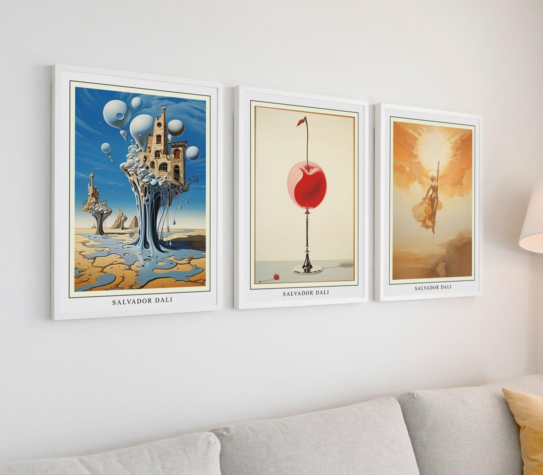 Salvador Dali Poster Set Salvador Dali Wall Art Salvador Dali ...