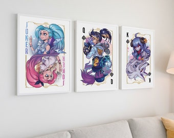 KDA ALL OUT Evelynn Posters, League of Legends, Lol Poster, League of ...