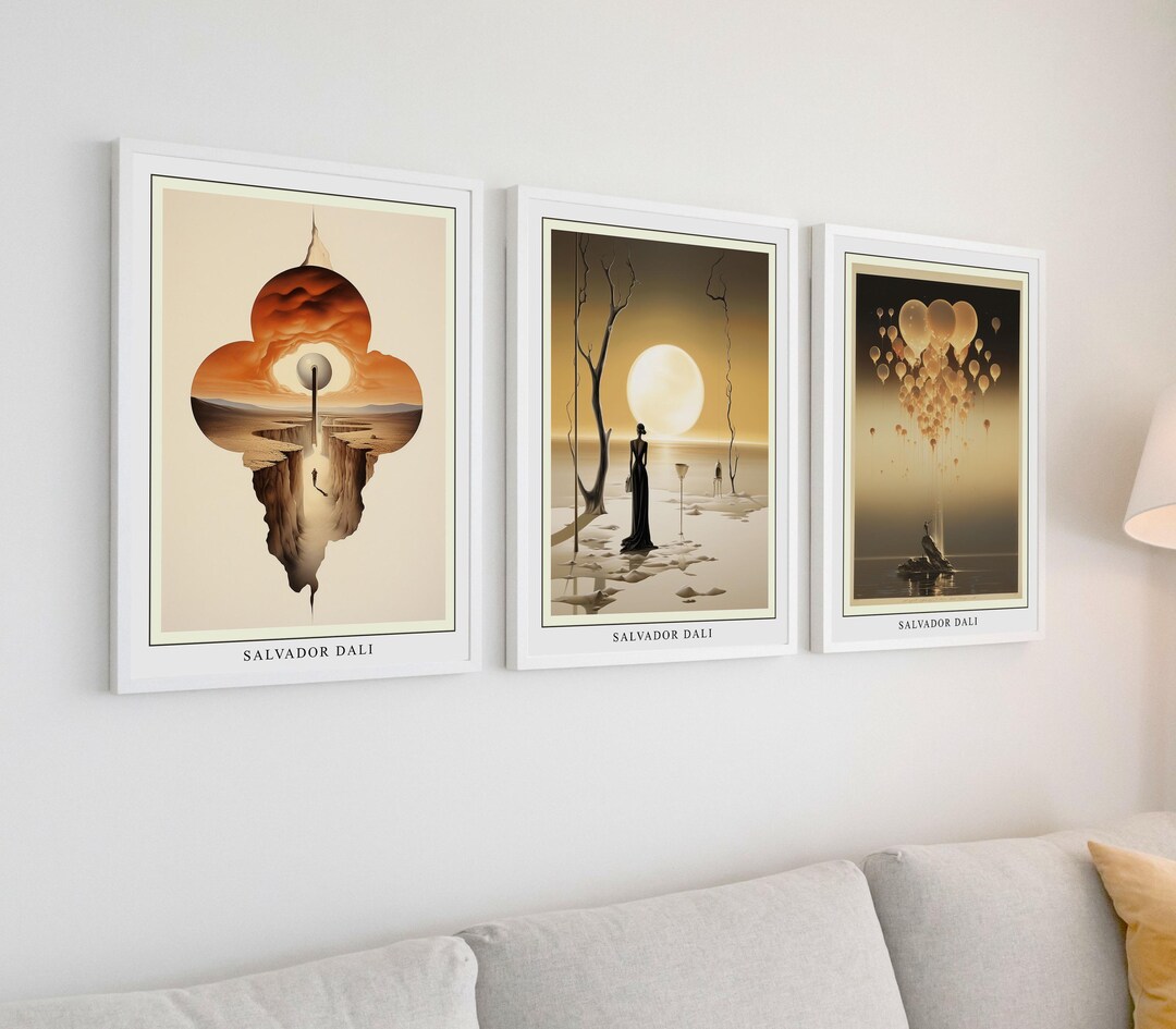 Salvador Dali Poster Set Salvador Dali Wall Art Salvador Dali ...