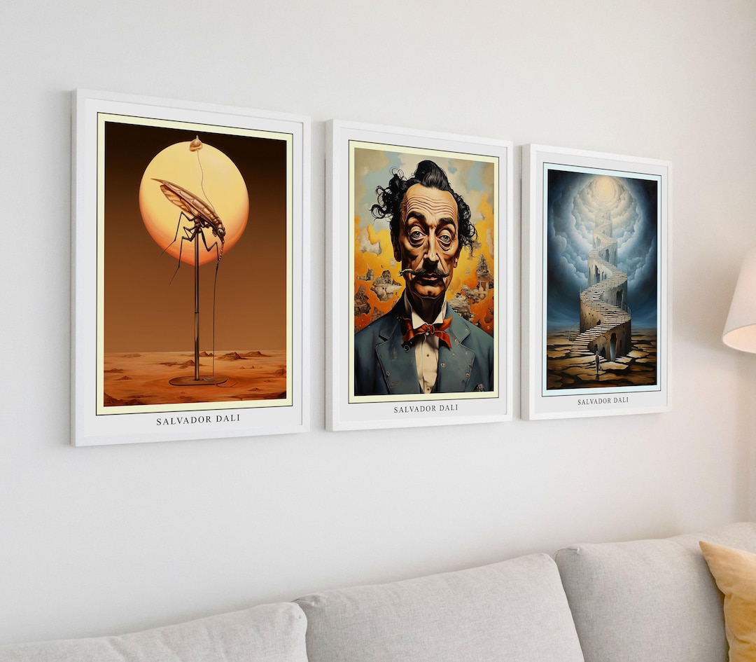 Salvador Dali Poster Set Salvador Dali Exhibition Print Dali Wall Art ...