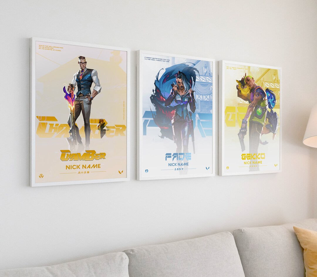 Valorant Personalized Poster | All Valorant Agents Valorant Poster ...