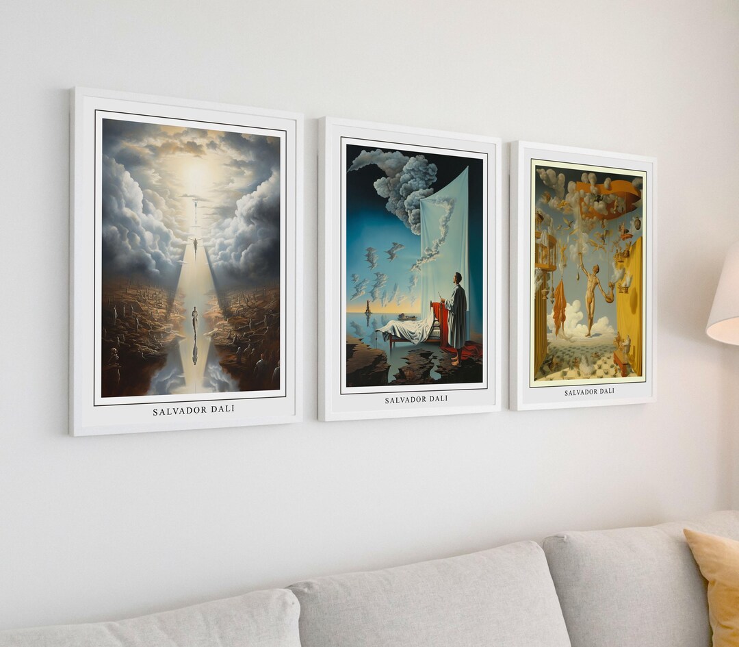 Salvador Dali Poster Set Salvador Dali Exhibition Print Salvador Dali ...