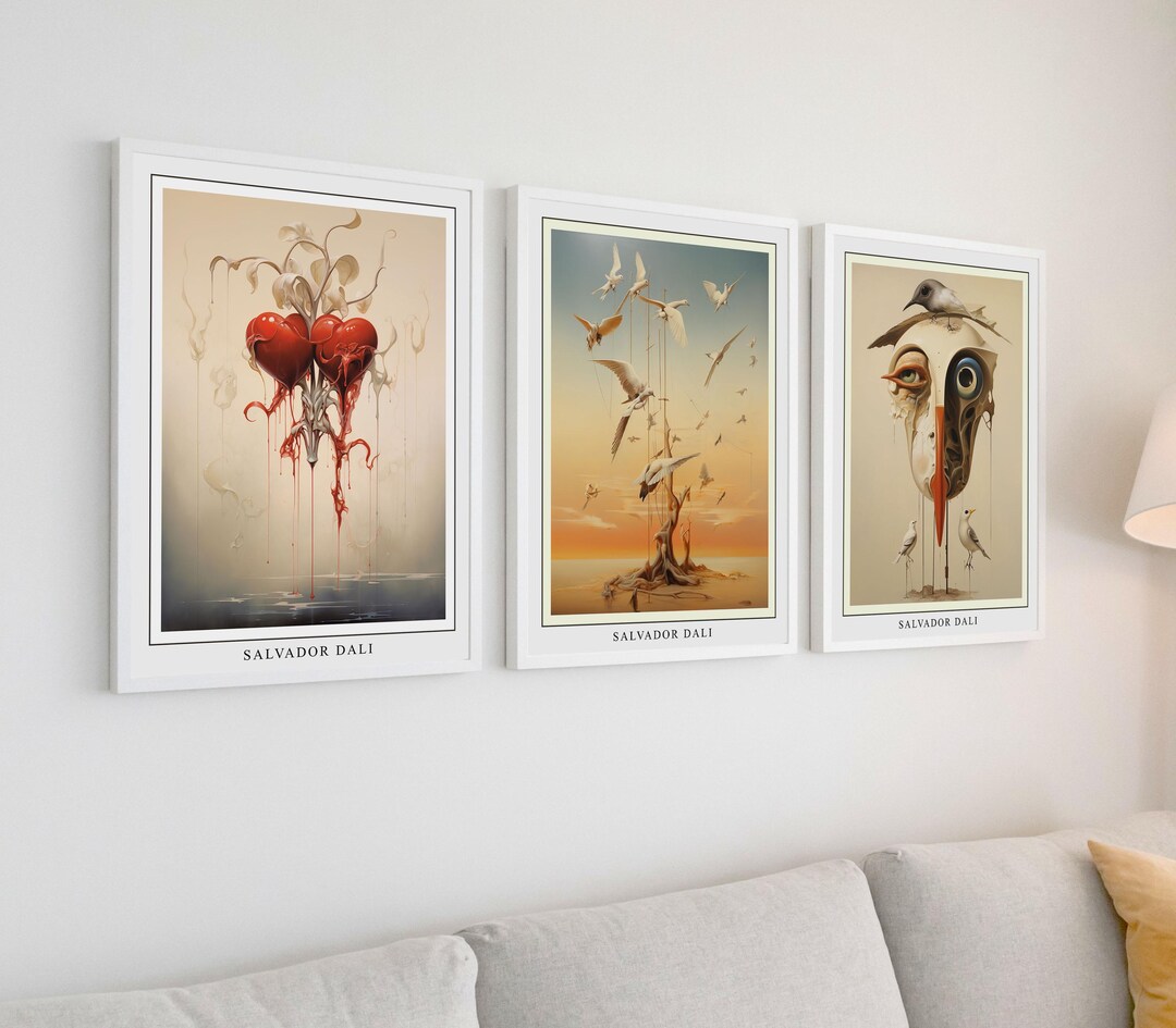 Salvador Dali Poster Set Salvador Dali Wall Art Salvador Dali ...