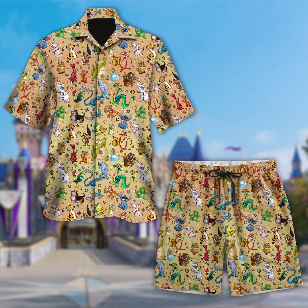 All Movie Sidekicks Characters 3D All Over Printed Hawaiian Shirt ...