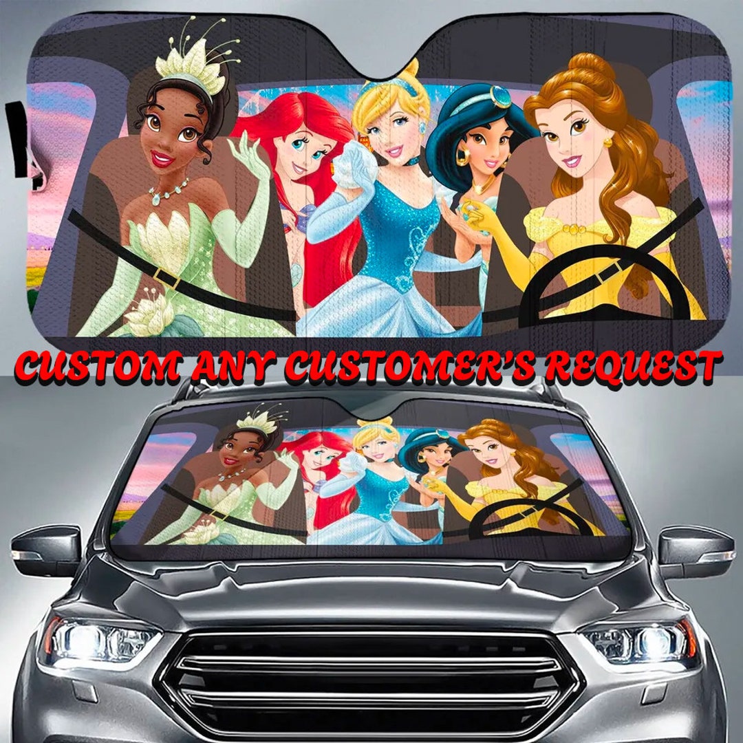 Princess Movie Sunshade, Characters Car Sun Shade, Princess Decoration ...