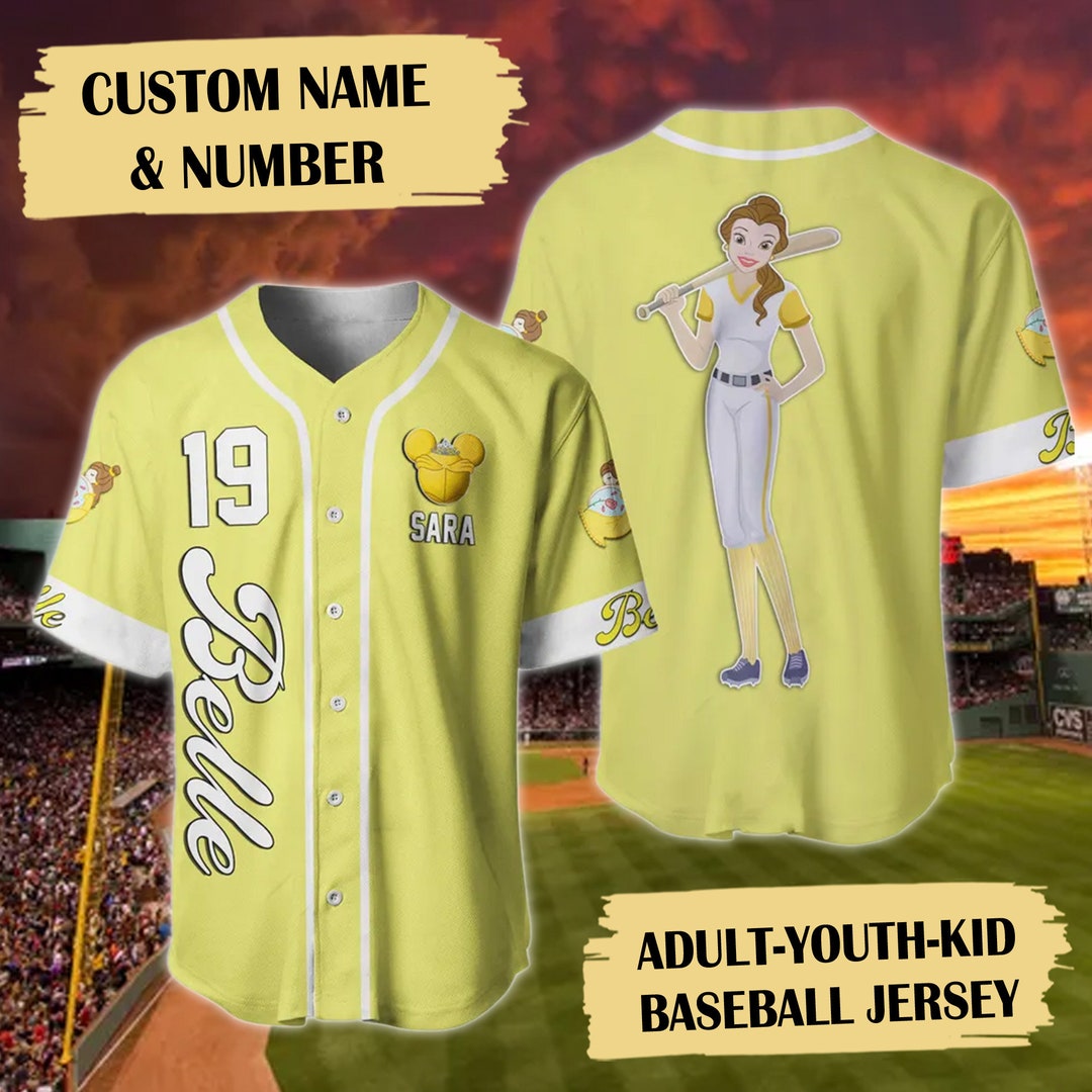 Personalized Princess Baseball Jersey, Custom Princess Shirt, Custom ...