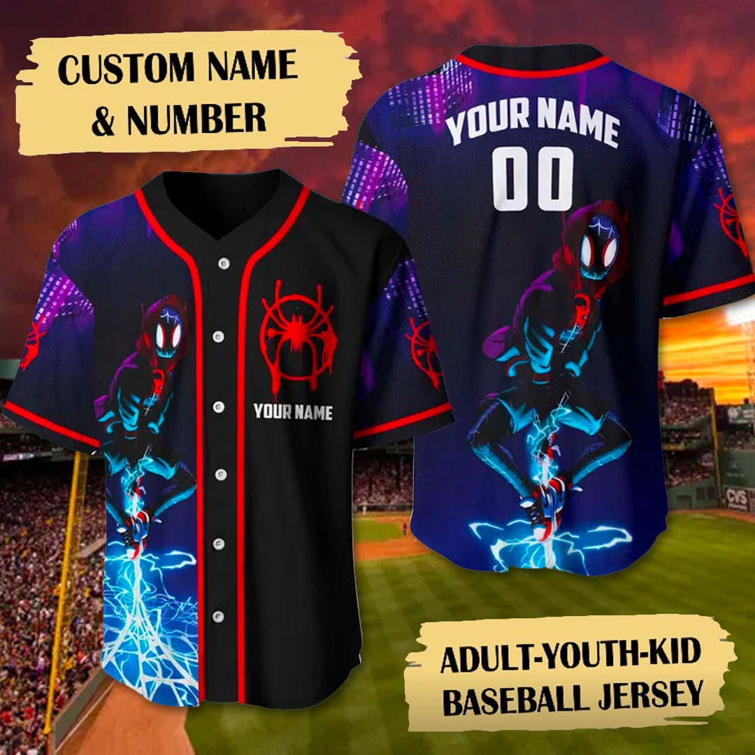 Personalized Spiderman Baseball Jersey, Spider-man Jersey, Spider ...