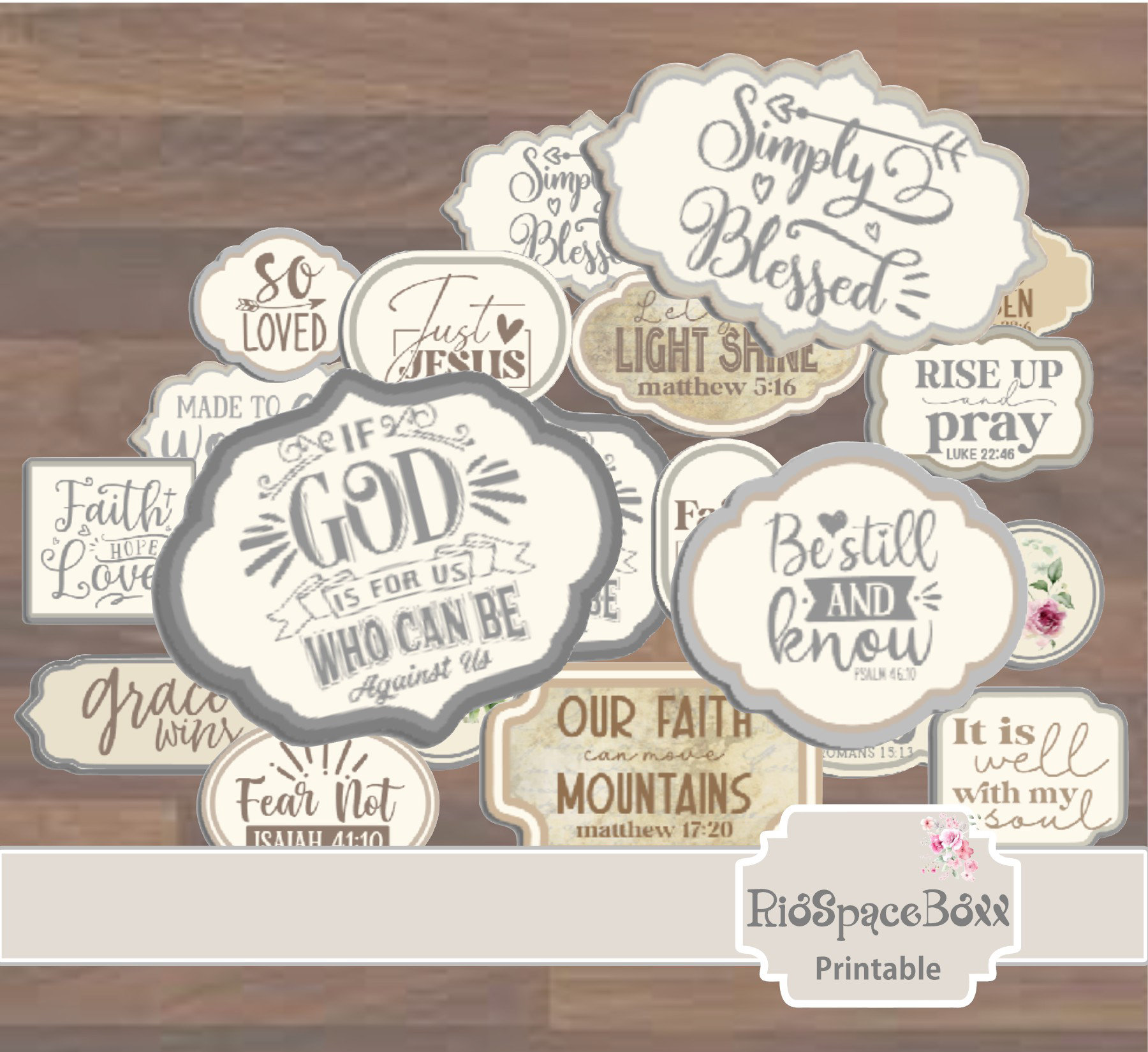 Faith Quote Labels, Bible Journaling Stickers (printable) - Etsy