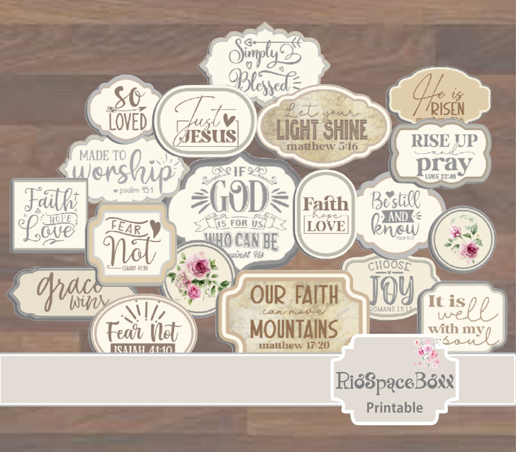 Faith Labels, Junk Journal, Bible Journaling, Scripture Words, Bible ...