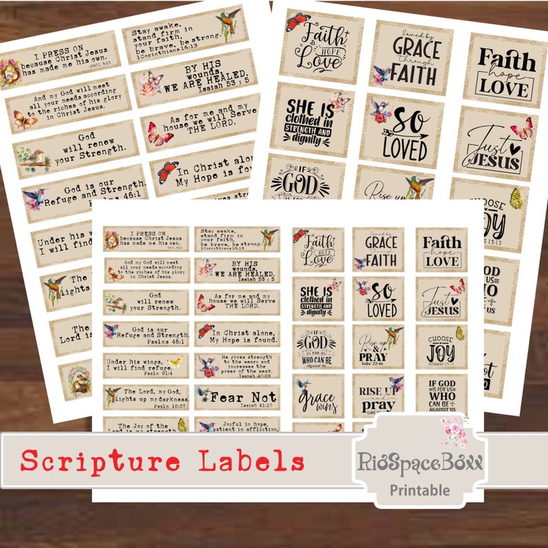 Scripture Verse Labels, Christian Quotes, Bible Verses, Christian Word ...