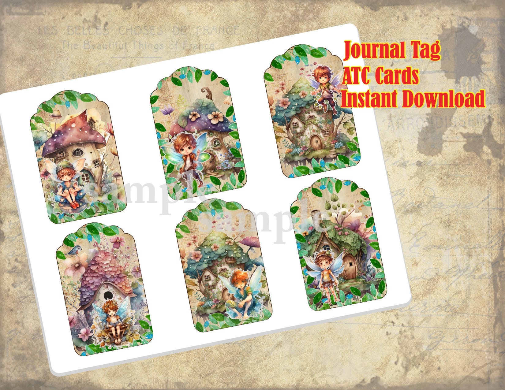 Fairy Thank You Tag Fairy Clipart Fairy Garden Fairy Garden - Etsy