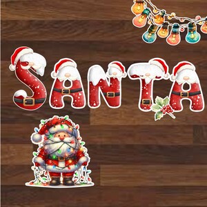 Christmas Alphabet Clipart, Santa Alphabet Png, Santa Letter Clipart ...