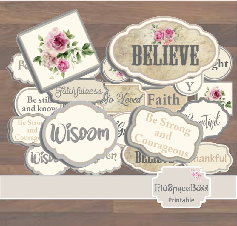 Faith Labels, Junk Journal, Bible Journaling, Scripture Words, Bible ...
