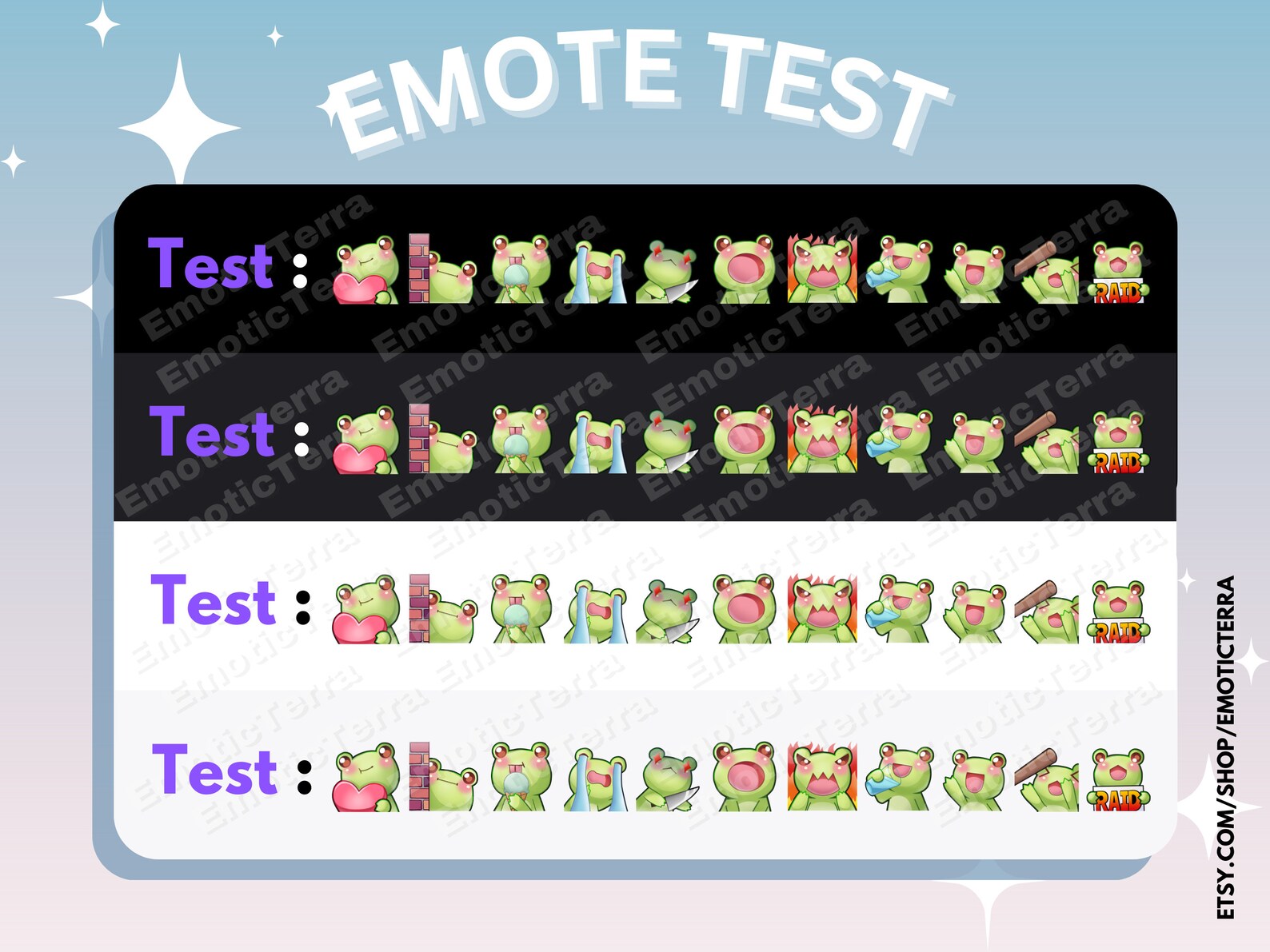 Cute Frog Emote for Twitch Youtube Discord. Cute Chibi Emote - Etsy
